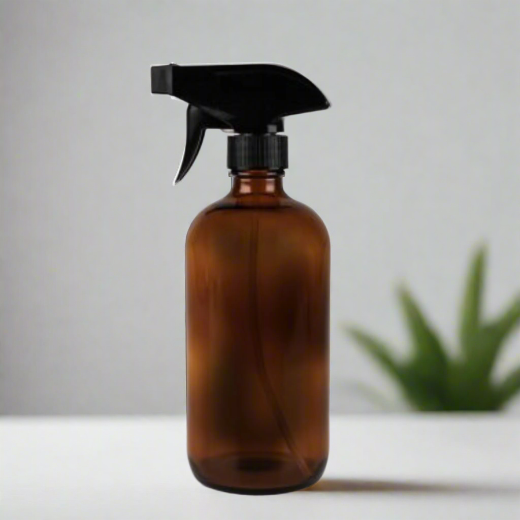 500ml Amber Glass Spray Bottle with Standard Trigger - Eco-Friendly ...